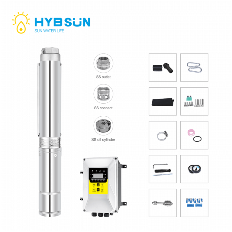 3 Inch ACDC Deep Well Solar Water Pump - HYBSUN SOLAR PUMP
