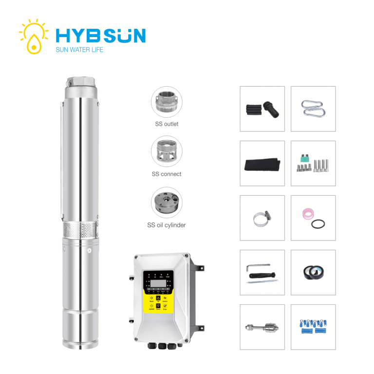 4 Inch ACDC Deep Well Solar Water Pump - HYBSUN SOLAR PUMP